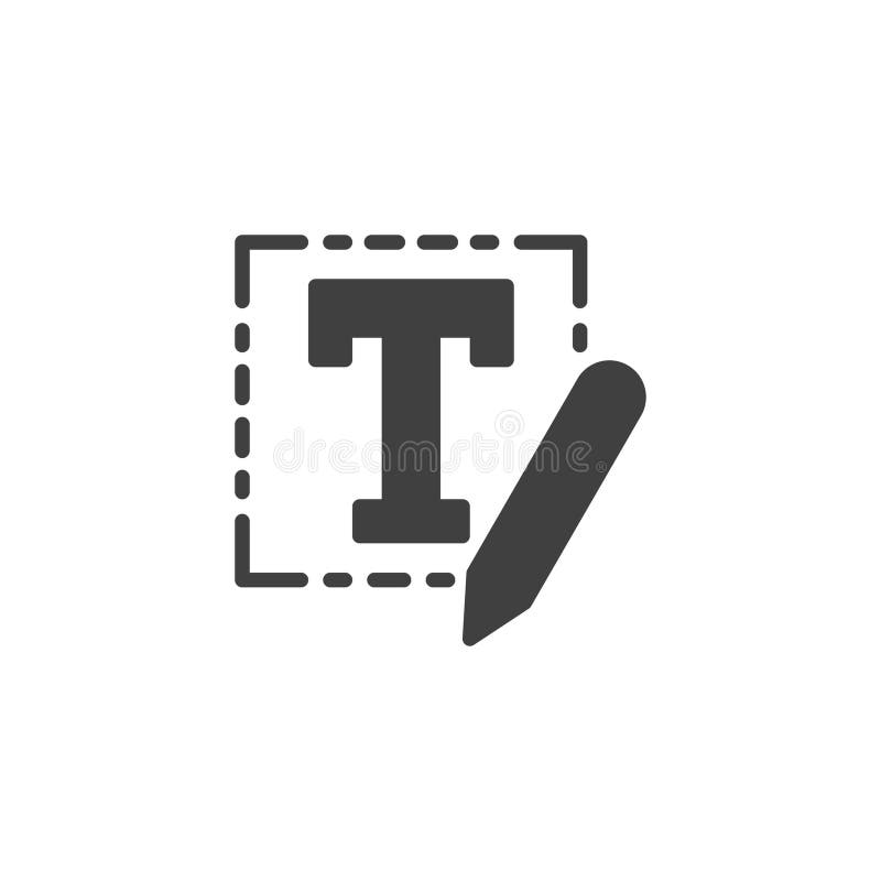 Text editing vector icon stock vector. Illustration of document - 295655501