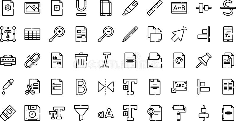 Text Edition Icons High-Quality Vector Icons Collection with Editable ...