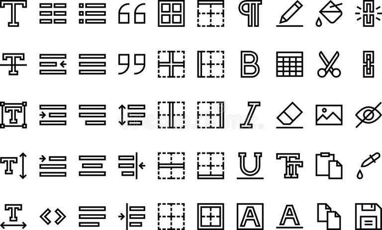 Text Editor Icons High-Quality Vector Icons Collection with Editable Stroke. Ideal for ...