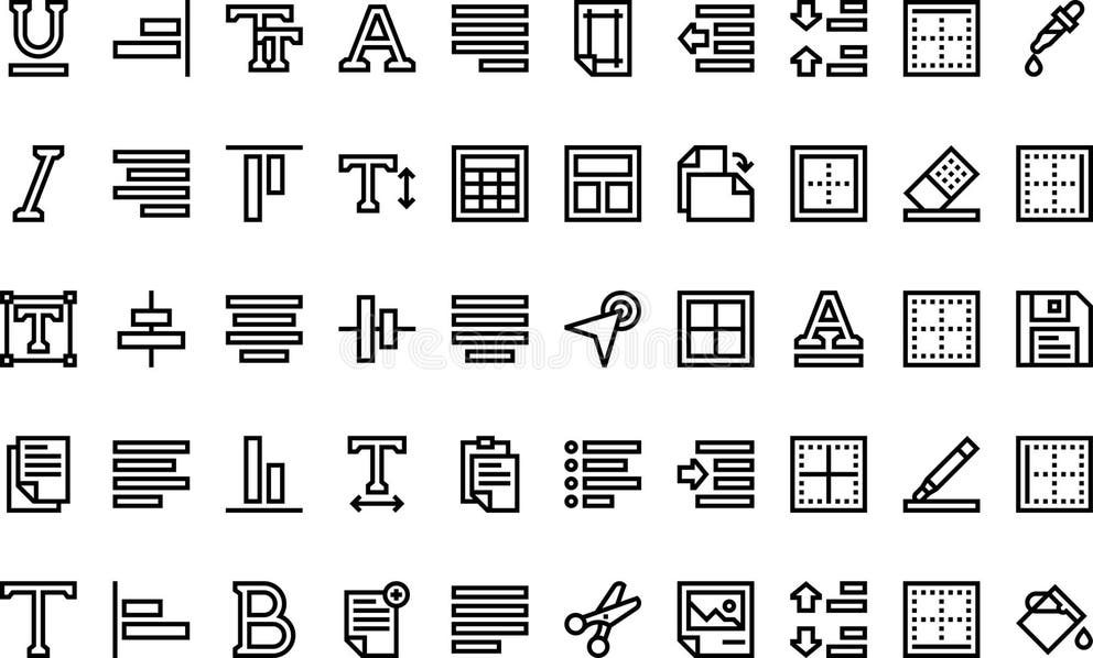 Text Editor Icons High-Quality Vector Icons Collection with Editable ...