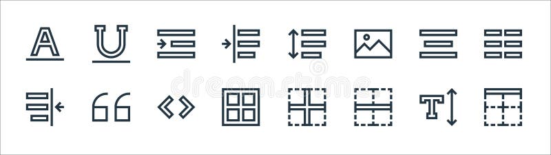 Text editor icons set 1 stock illustration. Illustration of help - 5251326