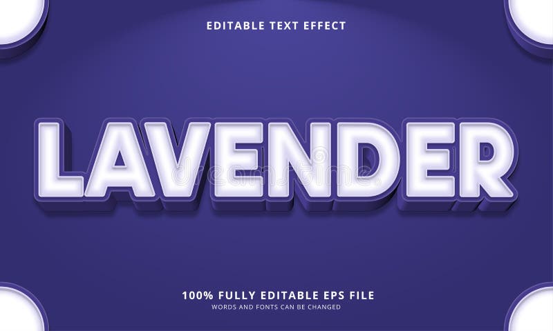 Lavender Editable Text Effect and Style Stock Vector - Illustration of letter, font: 237830850