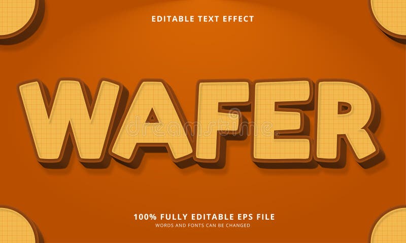 Wafer Editable Text Effect and Style Stock Vector - Illustration of ...