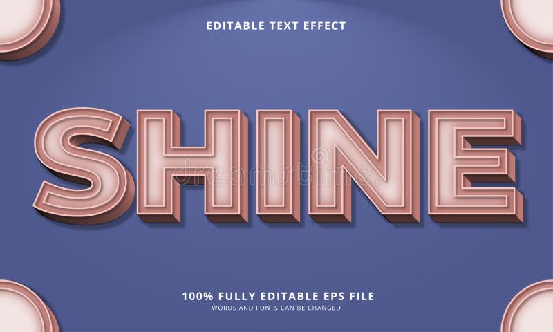 Shine Editable Text Effect and Style Stock Vector - Illustration of ...