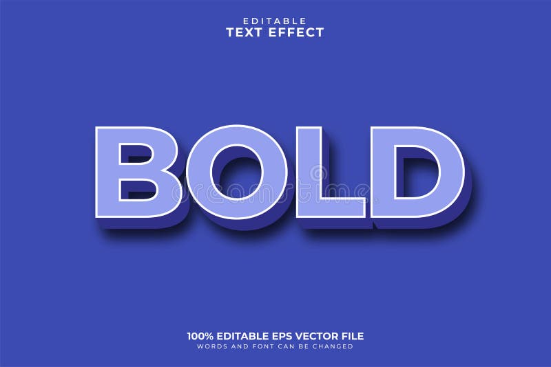 Bold 3D Text Effect & Editable Text Effect Stock Vector - Illustration ...