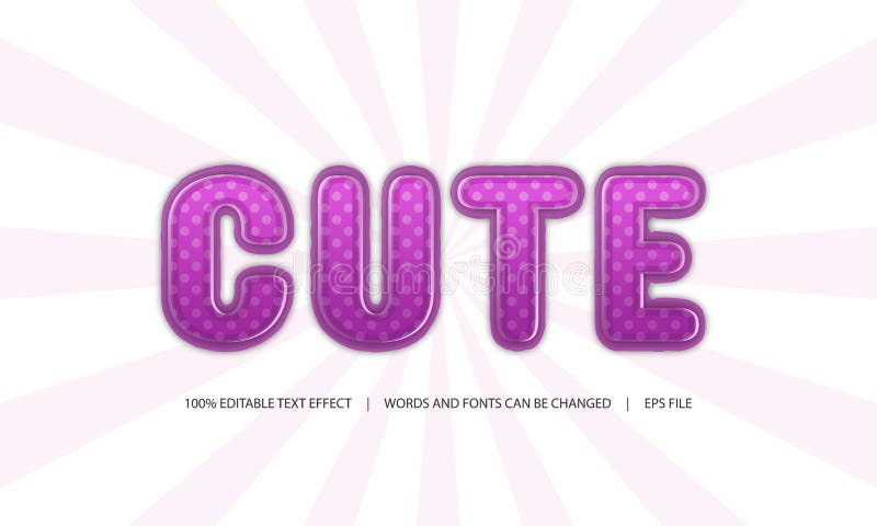 Text Effect - Cute stock vector. Illustration of creative - 184728921