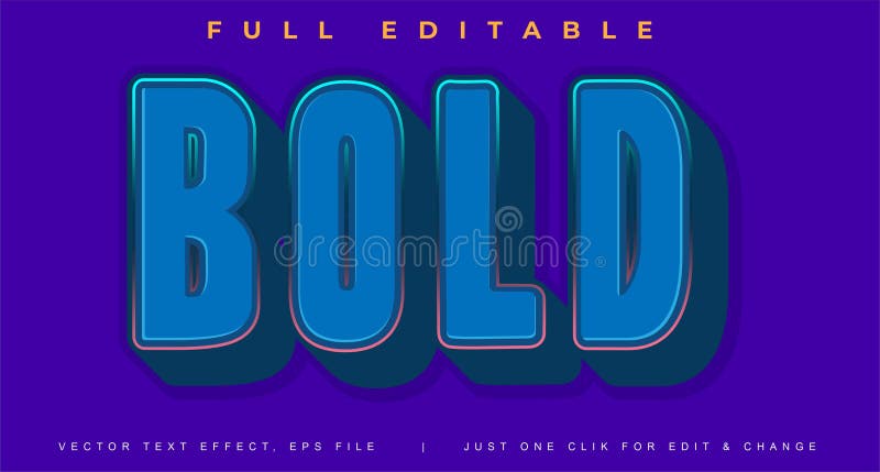 Editable Text Effect One Color Stock Illustrations – 21 Editable Text ...