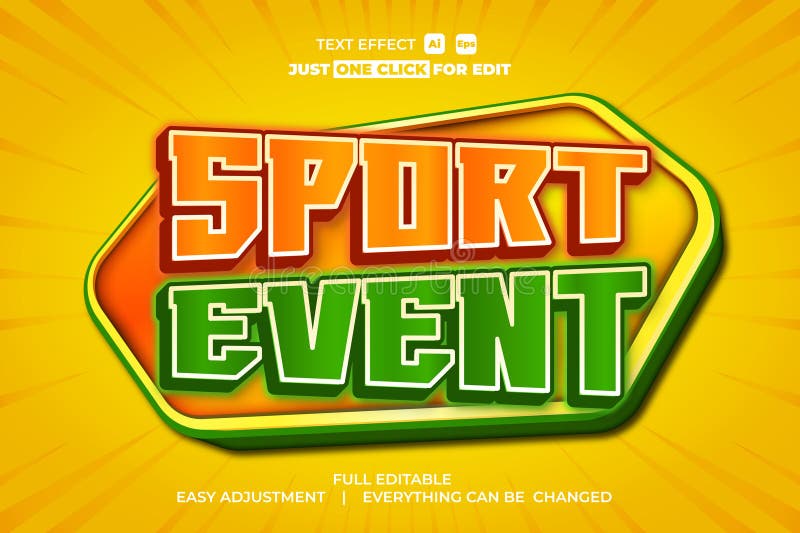 Sport Day Event Vector Text Effect Editable Stock Vector - Illustration ...