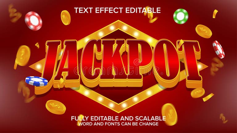 Text Effect Jackpot Vector Editable Stock Vector - Illustration of ...