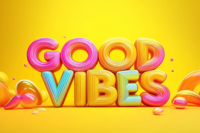 The Text Effect Known As Good Vibes is Editable and Features a Retro ...