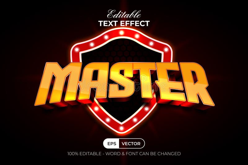 Master Text Effect 3D Curve Modern Style Stock Vector - Illustration of ...