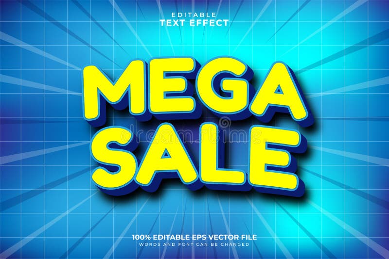 Mega Sale Text Effect & Editable Text Effect Stock Vector ...
