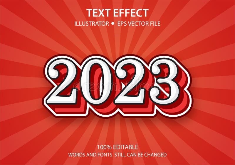 TEXT EFFECT 2023 NEW YEAR STYLE Stock Vector - Illustration of business ...