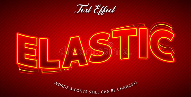 Elastic Editable Text Effect Style Stock Vector - Illustration of ...