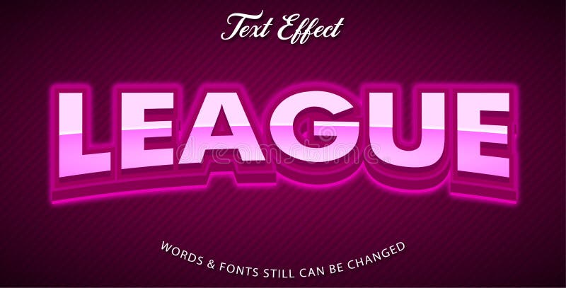League Editable Text Effect Style Stock Vector - Illustration of symbol ...