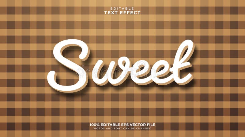 Sweet Text Effect, Editable Text Effect Stock Vector - Illustration of ...
