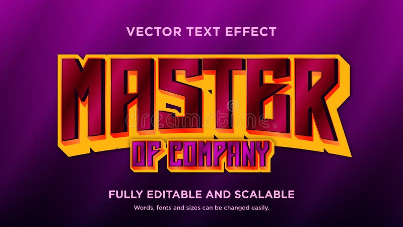 Text Effect Master of Company Stock Illustration - Illustration of font ...