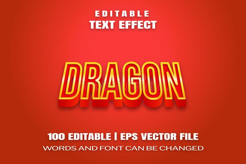 Text effects Dragon stock vector. Illustration of mystery - 243272427