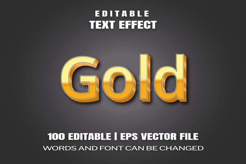 Text effects Gold stock vector. Illustration of alphabet - 315965027