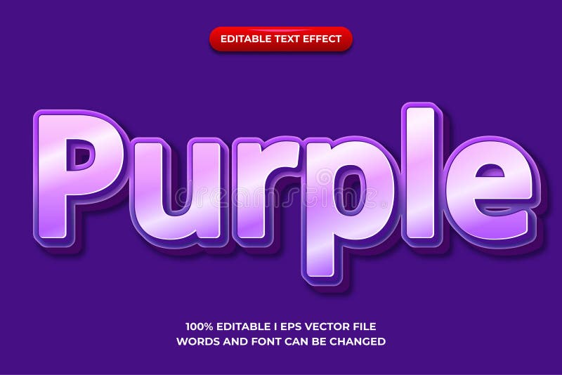 Text effects Purple stock vector. Illustration of template - 318002246