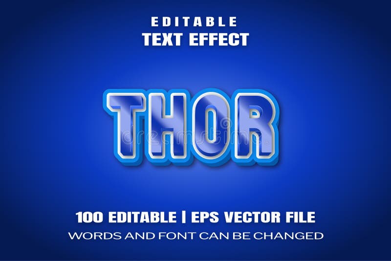Text effects Thor stock vector. Illustration of alphabet - 251265668