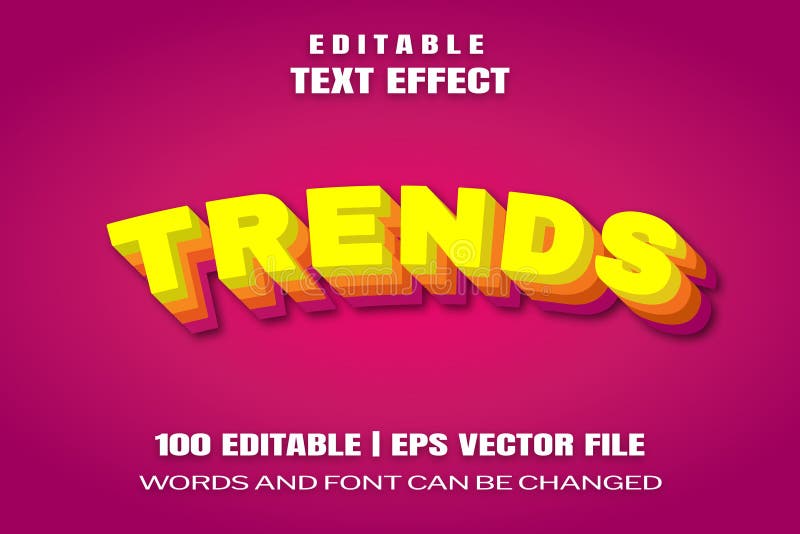 Text effects Trends stock vector. Illustration of symbol - 244532457