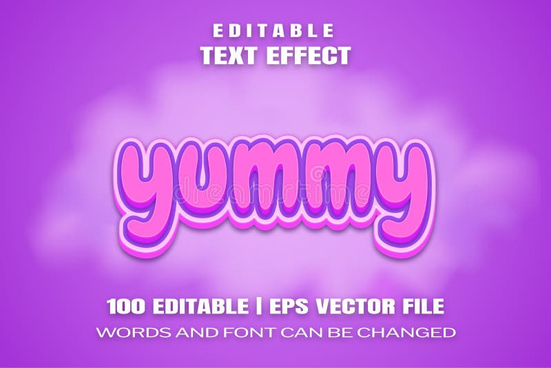 Text effects yummy stock vector. Illustration of dessert - 317237310