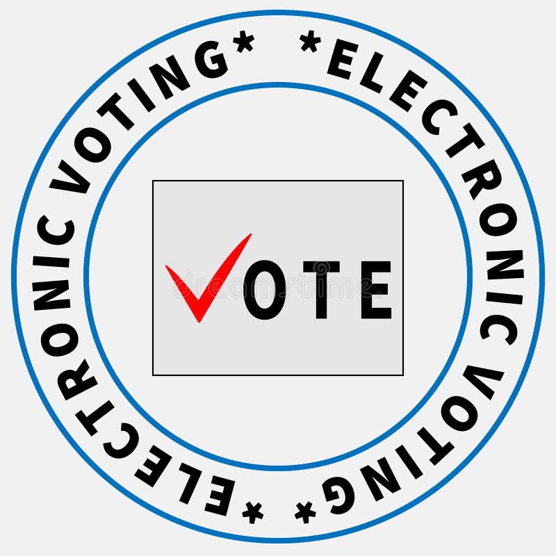 Text ELECTRONIC VOTING and White Voting Sheet Stock Vector ...
