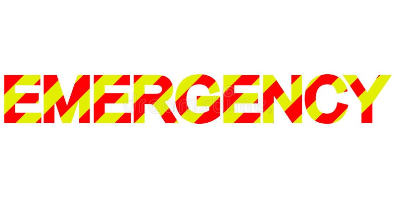 Ambulance Emergency Background Sign Yellow and Red Stripes Diagonally ...