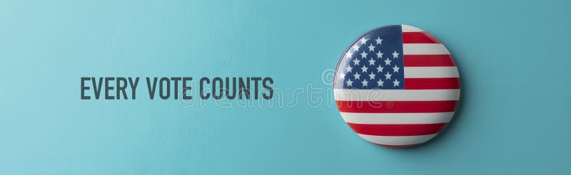 Text Every Vote Counts, Banner, Generative AI Stock Illustration ...