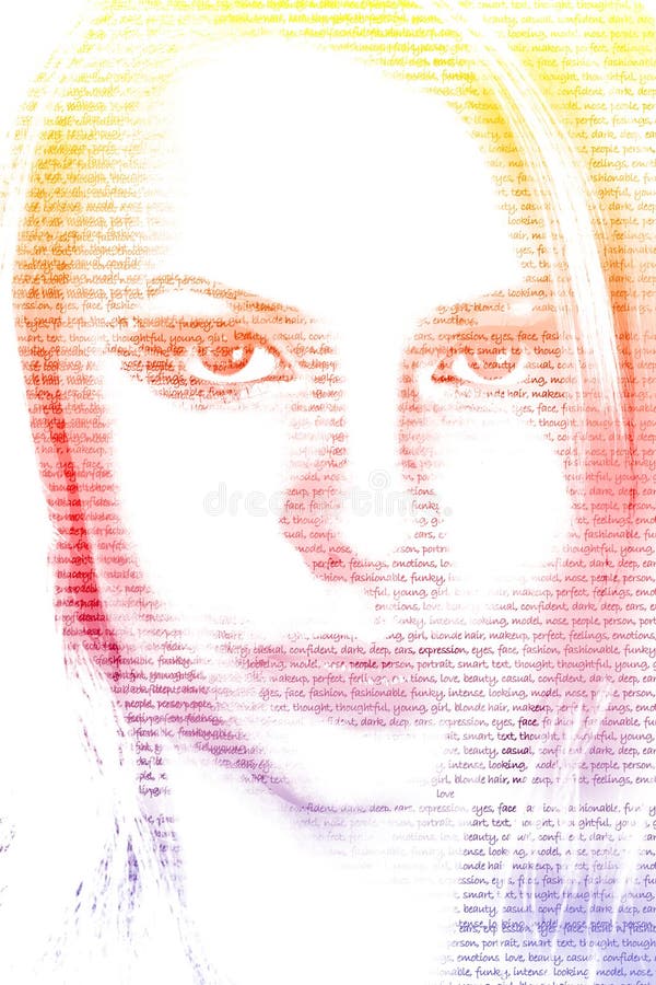 Text face stock photo. Image of confident, love, makeup - 21749544