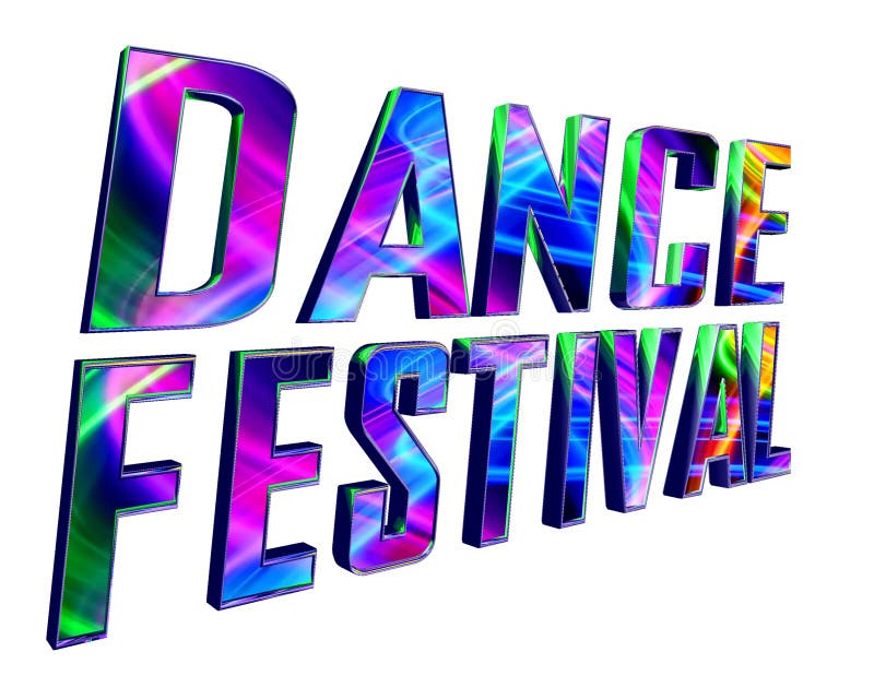Text Festival Dance on a White Background Stock Illustration ...