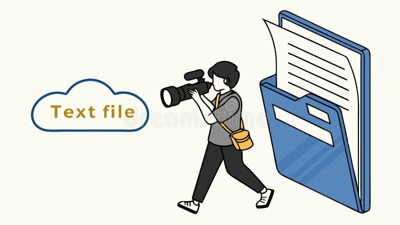 Text File and Camera File, Image Document Photo and Digital File, File ...