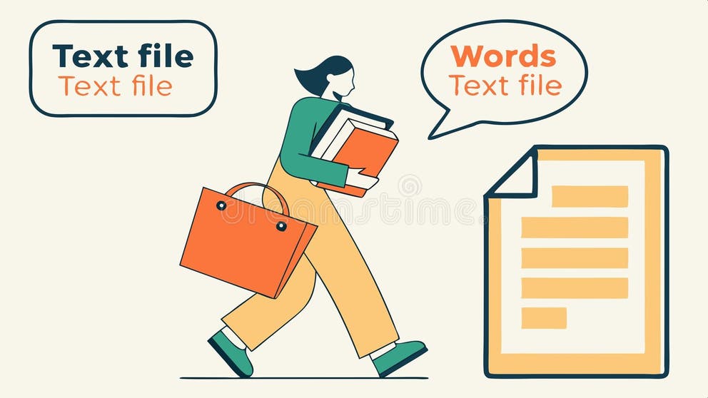 Text File Document, Digital File and Data, Text Document Vector Design Generative AI Stock ...