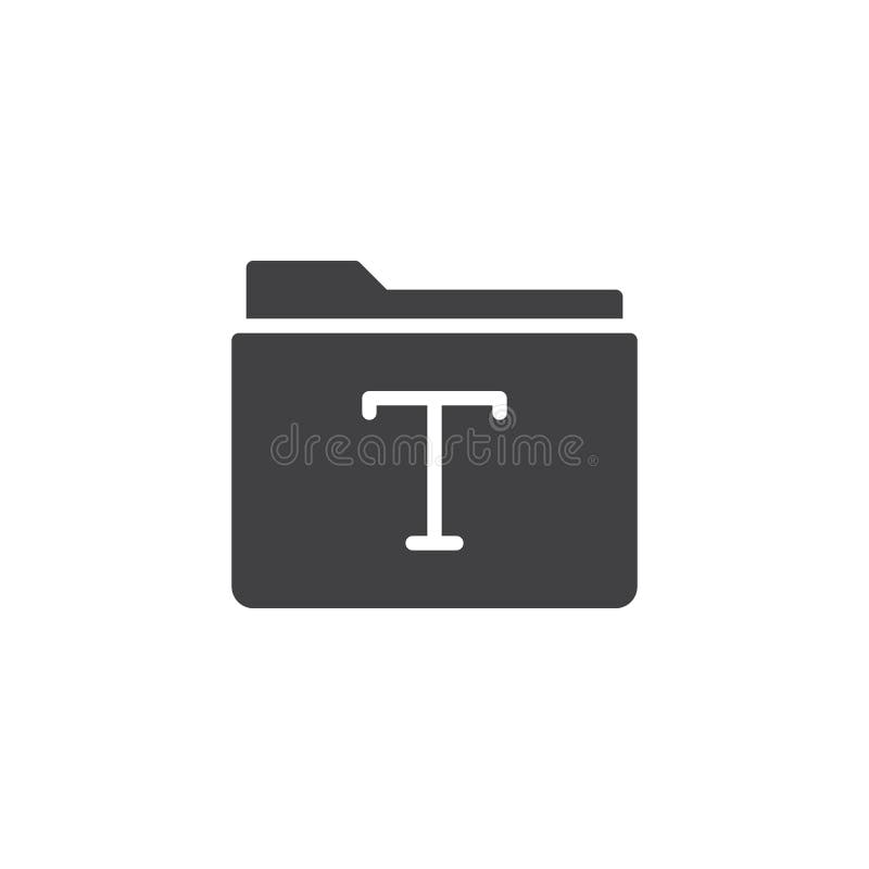 Text File Folder Icon Vector Stock Vector - Illustration of archive ...