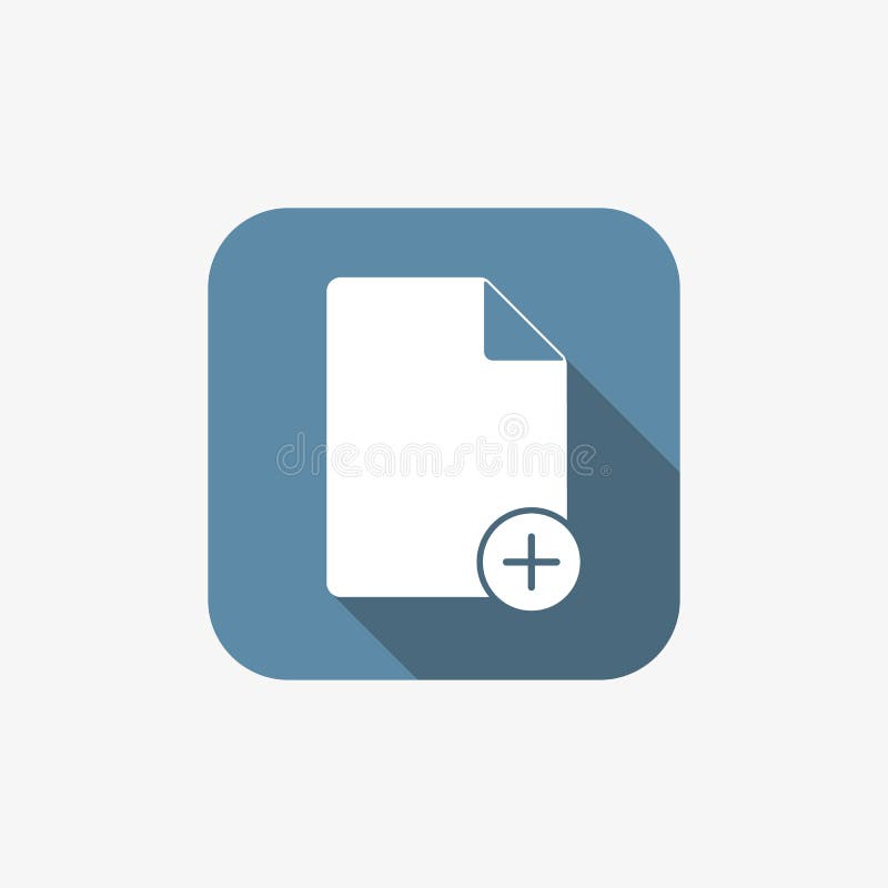Text File with Plus Sign. Add File, Create New Document Icon Stock ...