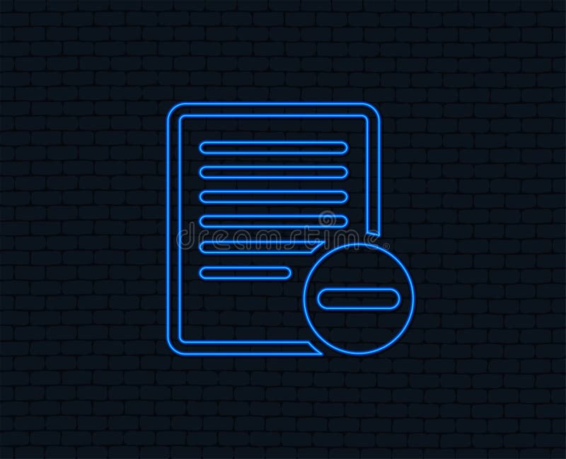 Text File Sign Icon. Delete File Document Symbol Stock Vector ...