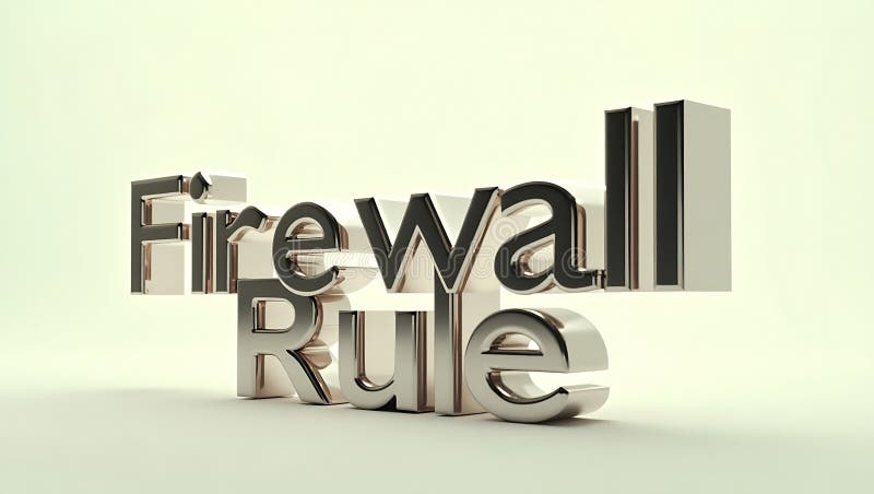 3D Text Showing the Concept of Firewall Rule in a Modern Design ...