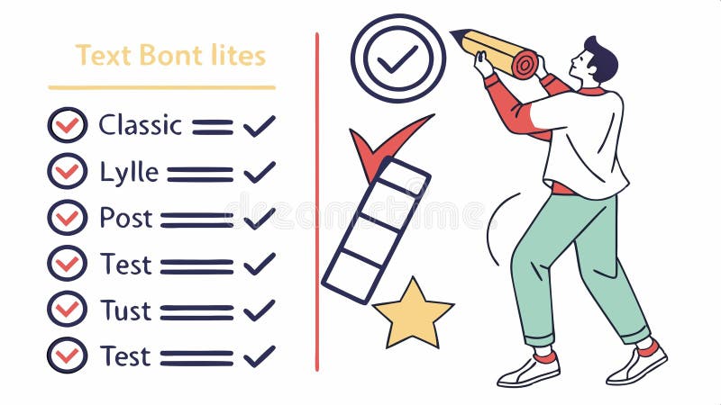 Text Font Styles Options, Typography Design, Font Choices, Text Layout ...