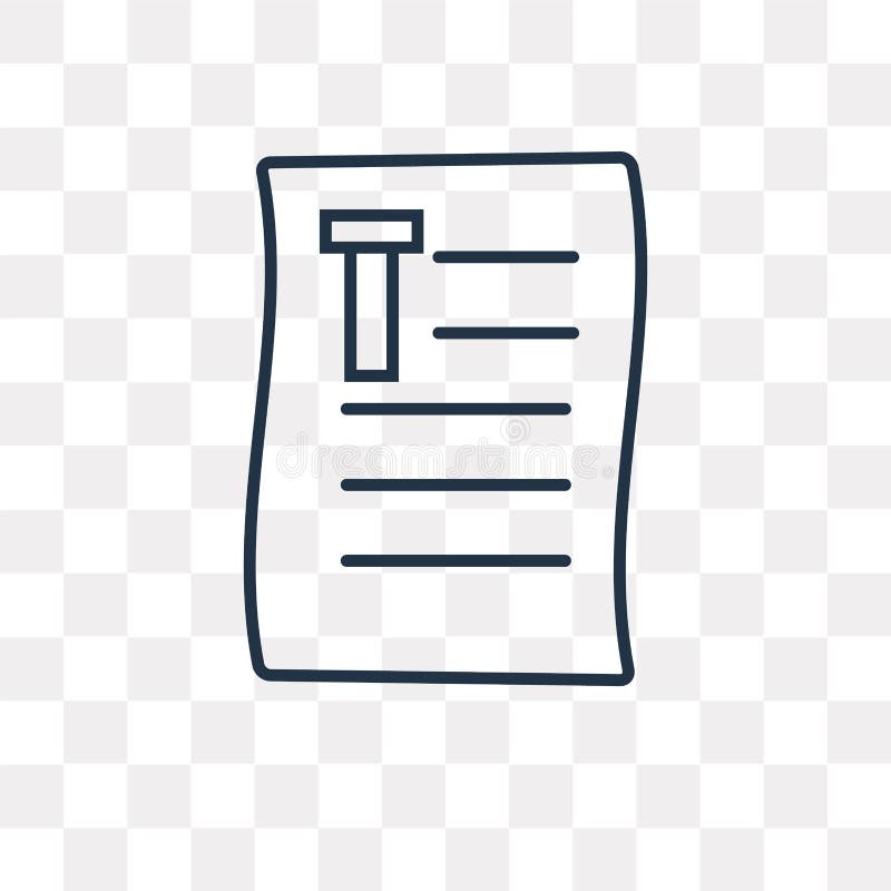 Text Format Vector Icon Isolated on Transparent Background, Line Stock ...