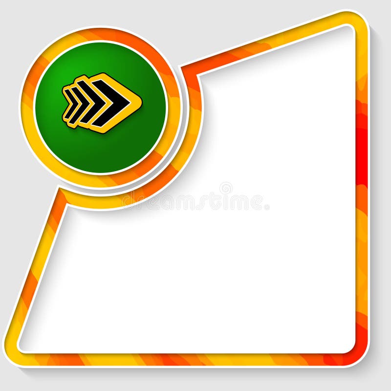 Text Frame for Any Text with Arrow Stock Vector - Illustration of ...