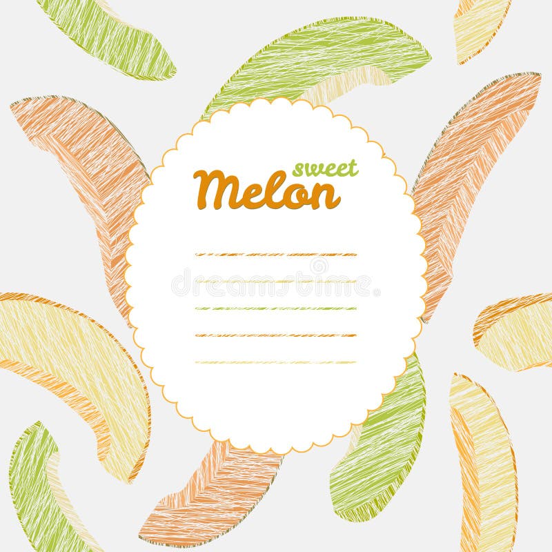 Text Frame. Autumn Melon Backdrop. Endless Harvest Texture, Repeating ...