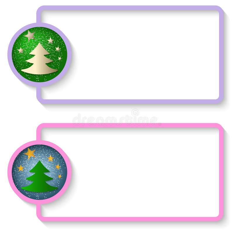 Text Box with a Christmas Motif and Falling Snow Stock Vector ...