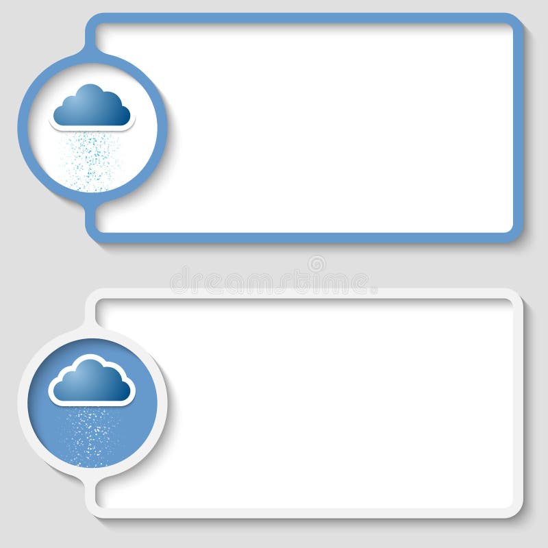 Text frame with cloud icon stock vector. Illustration of modern - 36100702