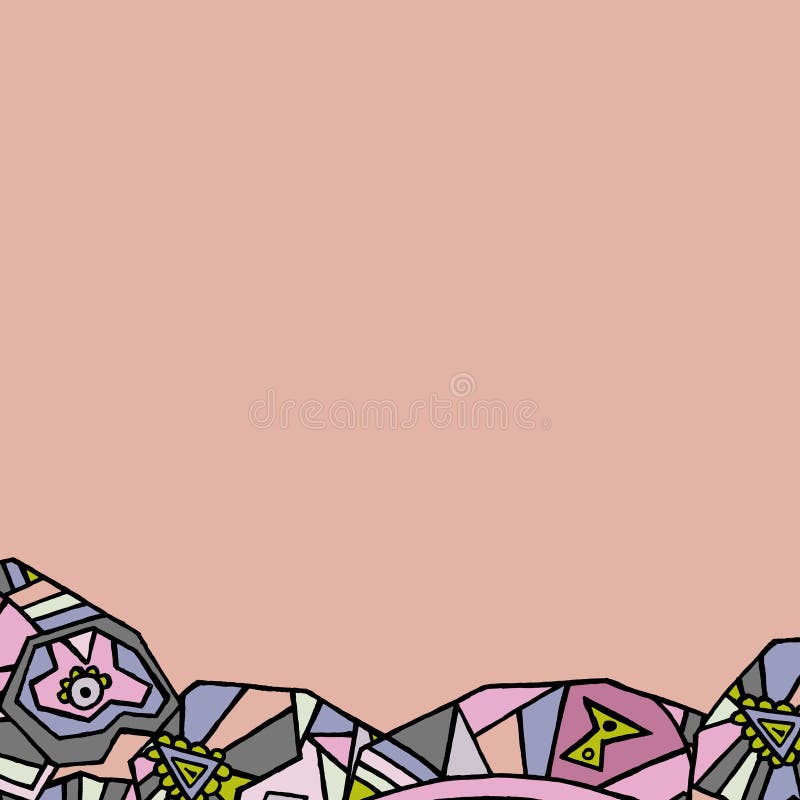 Text Frame with Geometric Pattern Stock Vector - Illustration of card ...