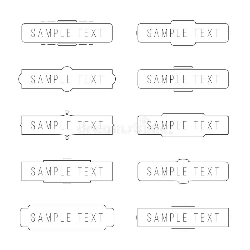 Text Frame Rectangle Sign - Vector Collection Stock Vector ...
