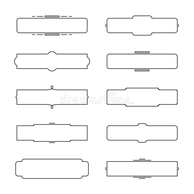 Text Frame Rectangle Sign - Vector Design Elements Stock Vector ...