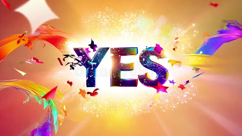 Text Frame Word Yes, Positive Answer or Decision or Approve, Agree ...