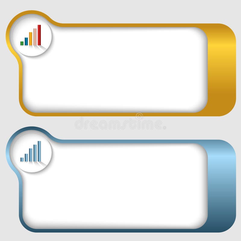 Text frames with graph stock vector. Illustration of shape - 35121464