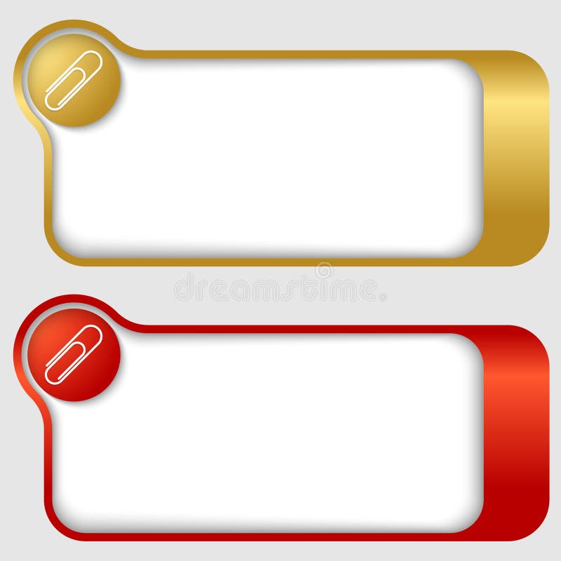 Text Frames with Paper Clip Stock Vector - Illustration of shape ...